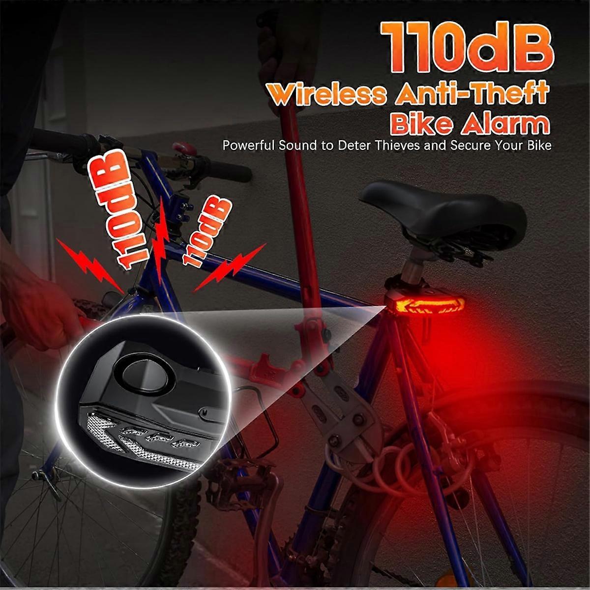Smart Bike Tail Light with Turn Signal and Brake Light Anti Theft Bike ...
