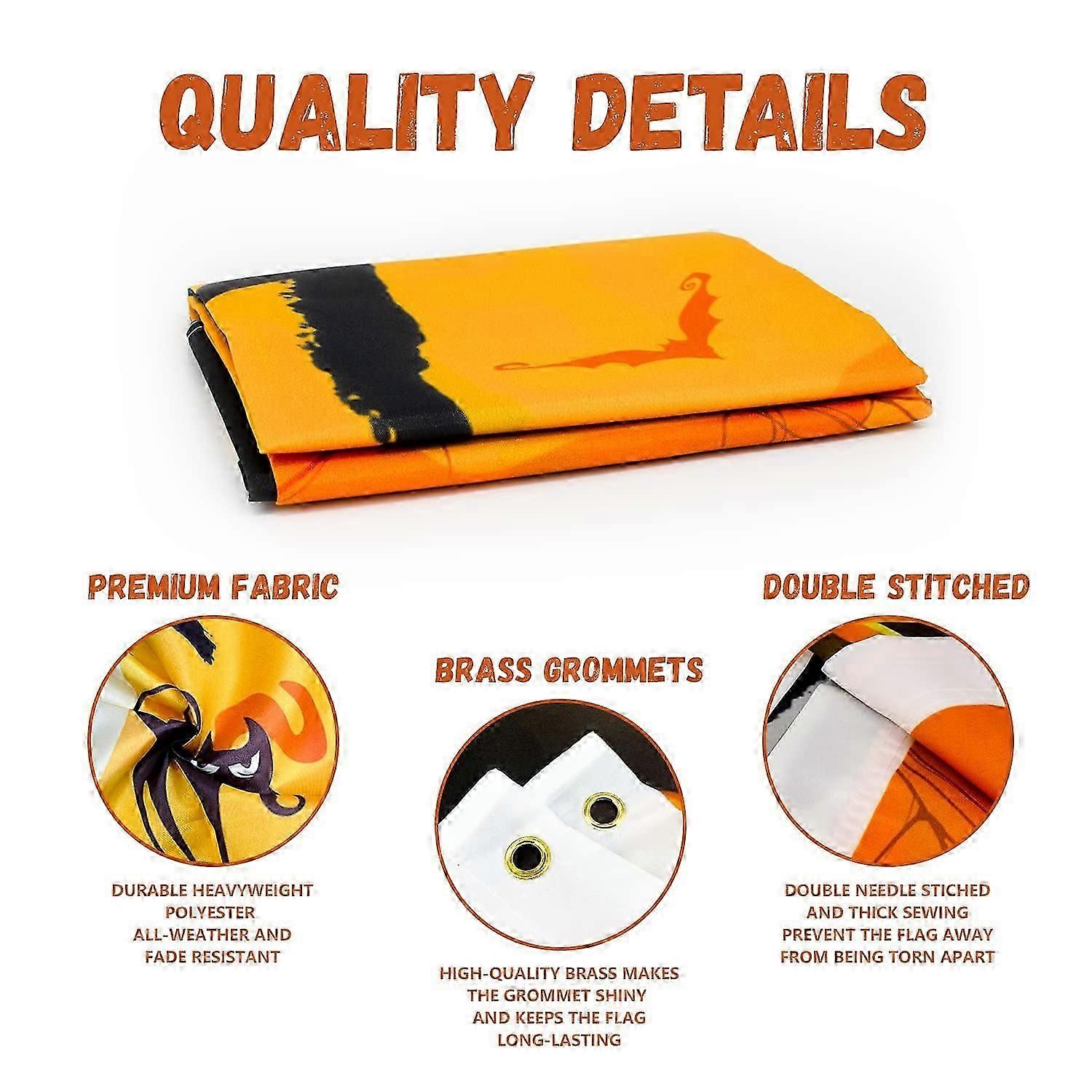Halloween Flags 5ft x 3ft with Eyelets,Large Halloween Decorations ...