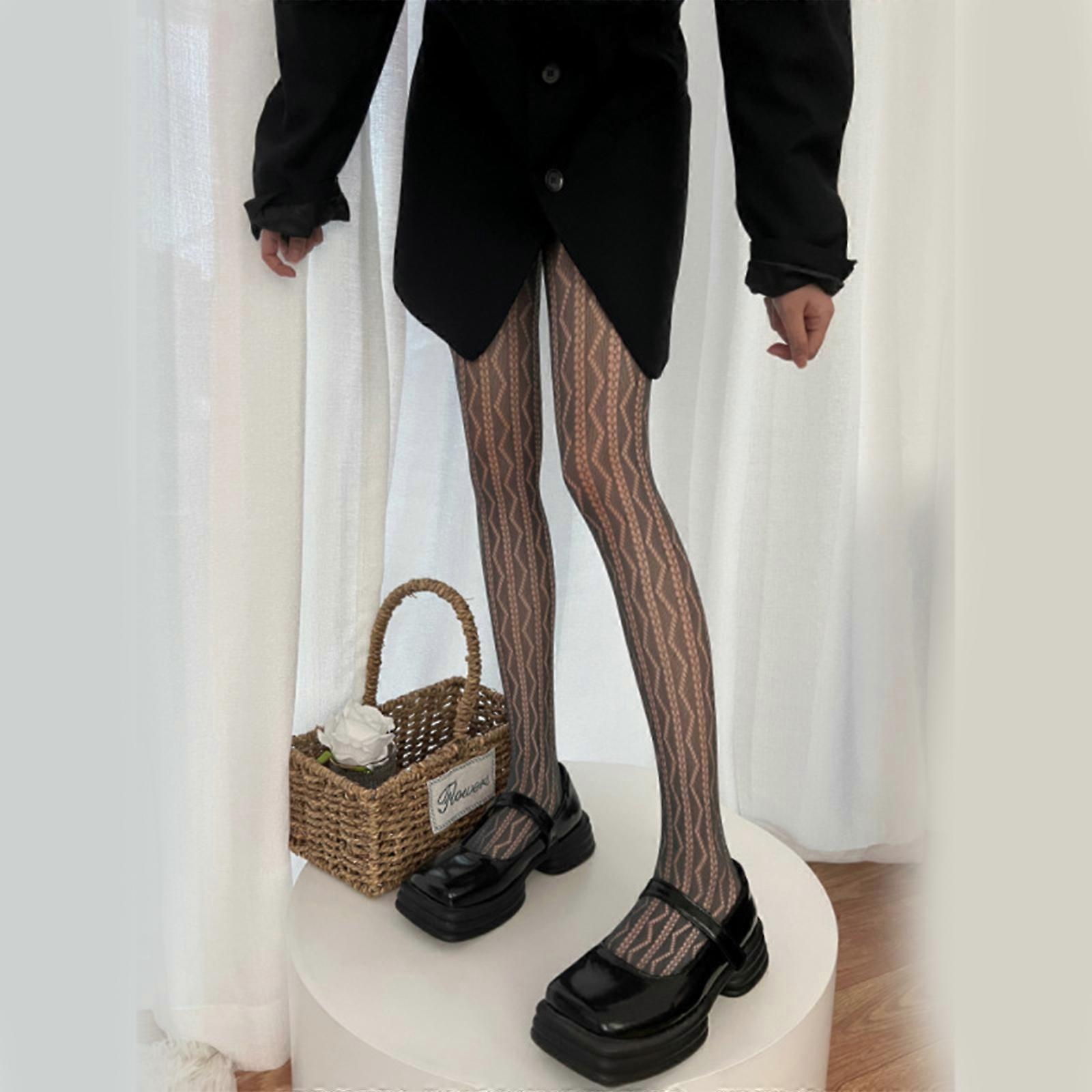 Hollows High Elastic Bodycon Pantyhose Pineapples Gray Solid-Sock Skin-penetrating Vintage ...