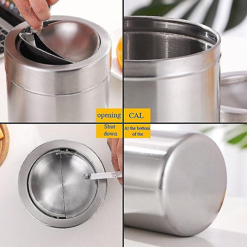 Ashtrays table trash can car ashtray mini stainless steel tools ashtray ...