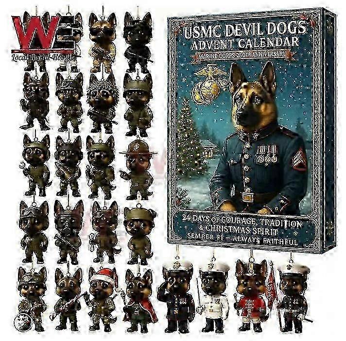 2025 US Marine Corps Devil Dog Acrylic Pendant 2025 Calendar 250th ...