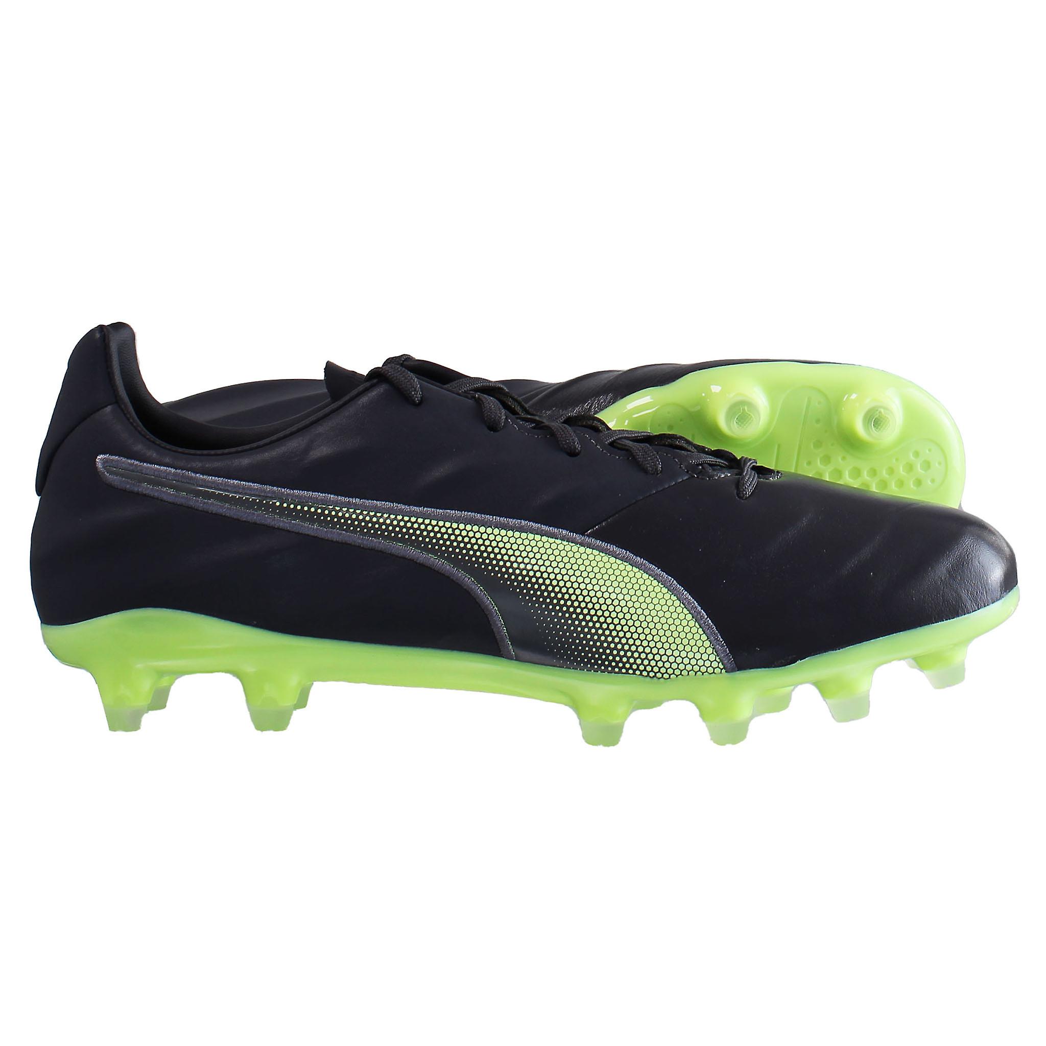 Puma King Pro 21 FG Lace-Up Black Smooth Leather Mens Football Boots ...