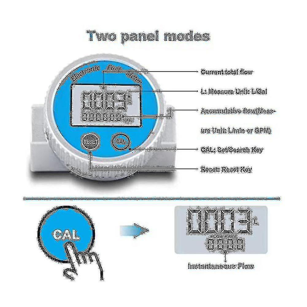 Turbine Flow Meter Waterproof Digital Fuel Flowmeter 2.37-26.41gpm Dieselfuel Methanolkerosene ...
