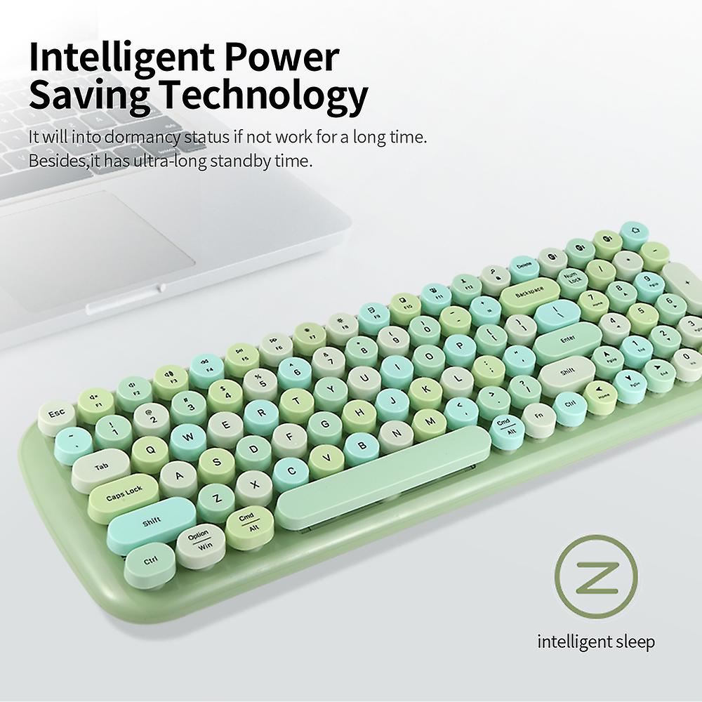 Bt Wireless Bt Keyboard Mixed Color 83 Key Mini Portable Girls Keyboard ...