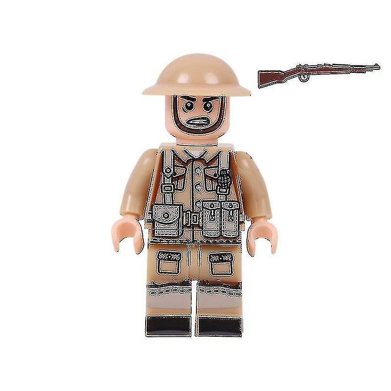 24 ks Vojenské figurky Stavební bloky Němčina Sovětský USA Francie Uk ...