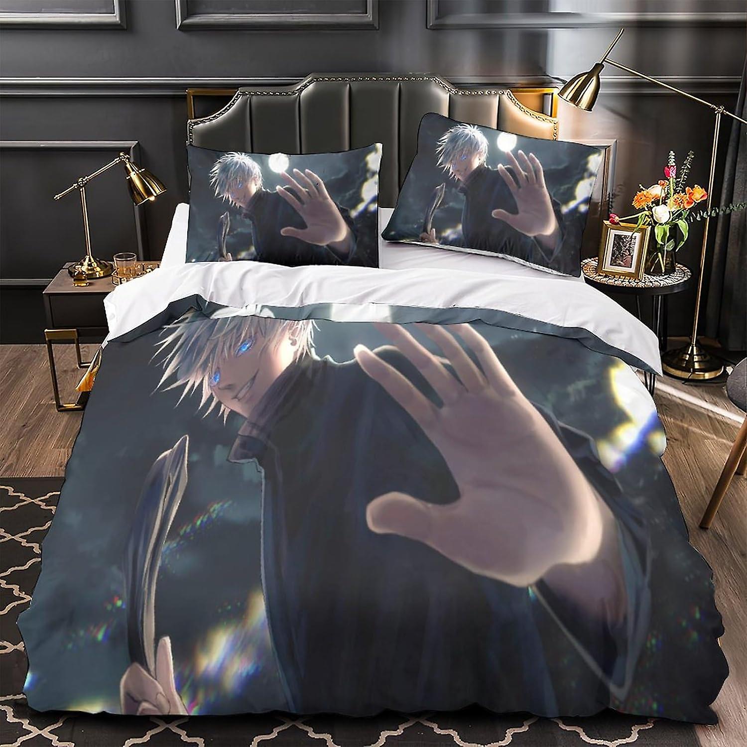 3D Printed Anime Satoru Gojo Duvet Cover Set Bedding Sets Jujutsu ...