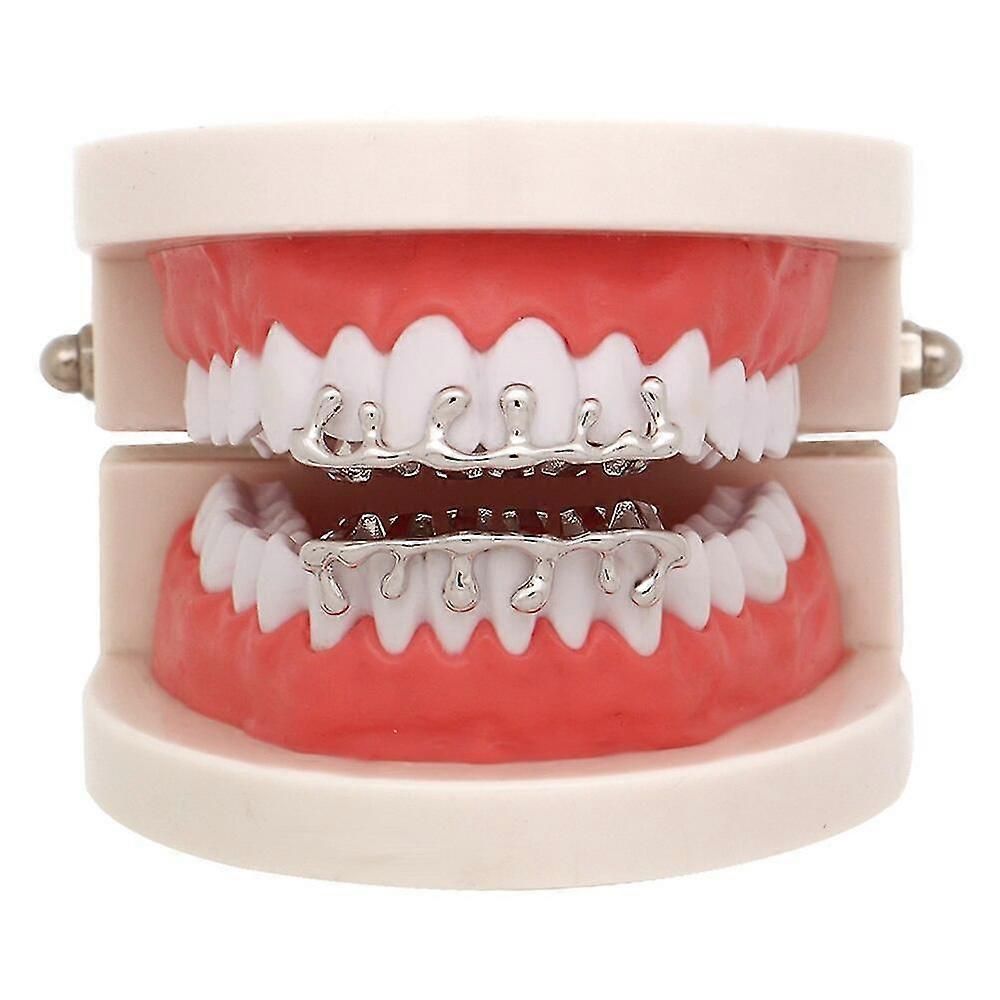 Gold Teeth Grillz Drip Shape Grills Dental Top Bottom Grillz Hip Hop ...