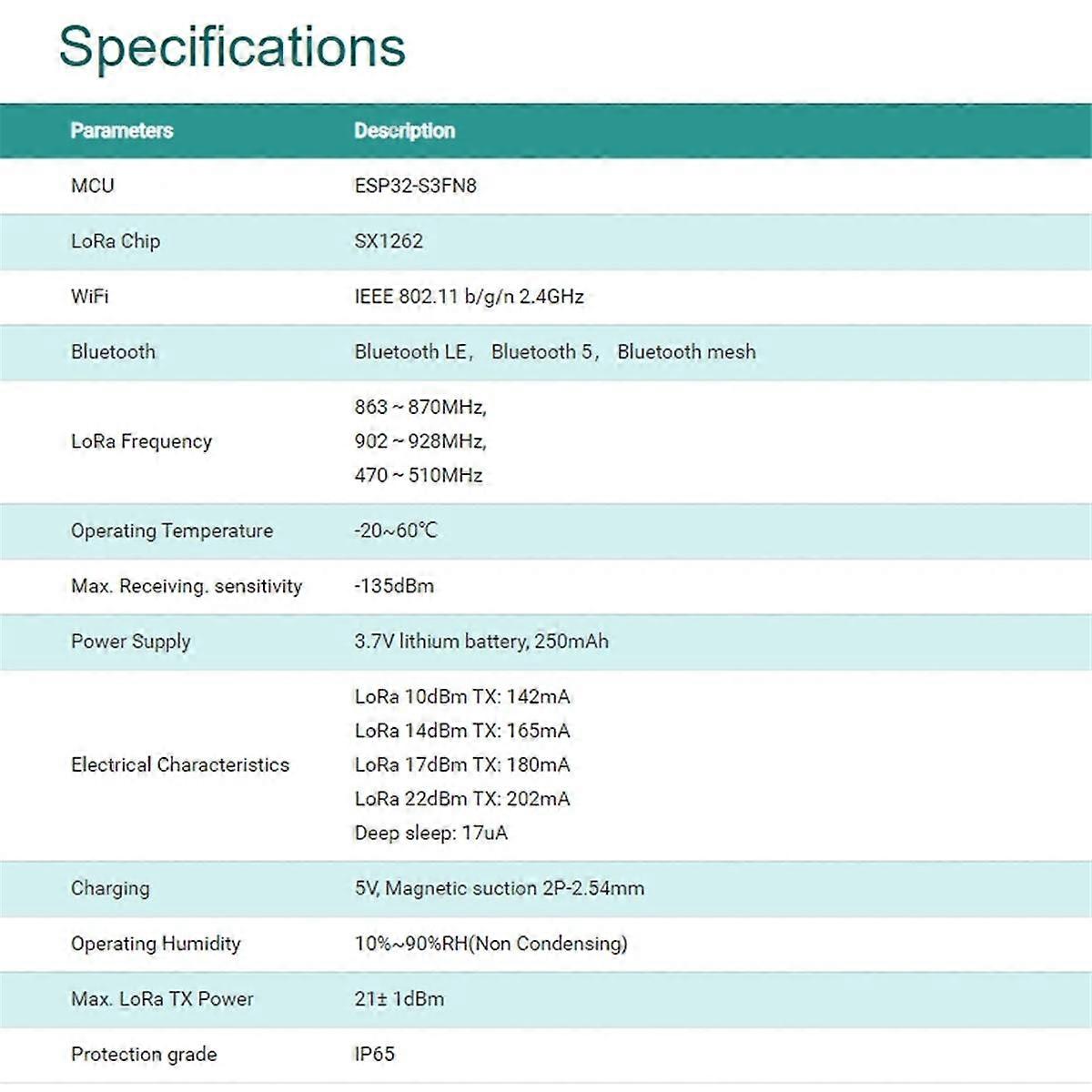 Capsule Sensor ESP32S3 Node LoRawan Development Board WiFi Bluetooth ...