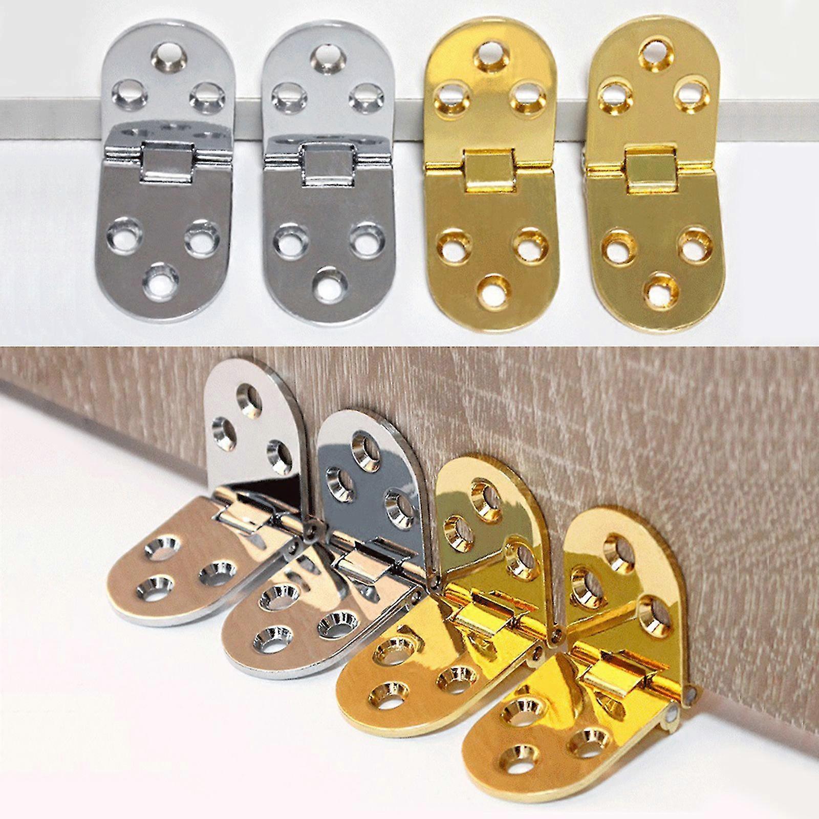 2x Cabinet Door Hinge Concealed Flap Hinge 180 Degree Folding Hinge ...