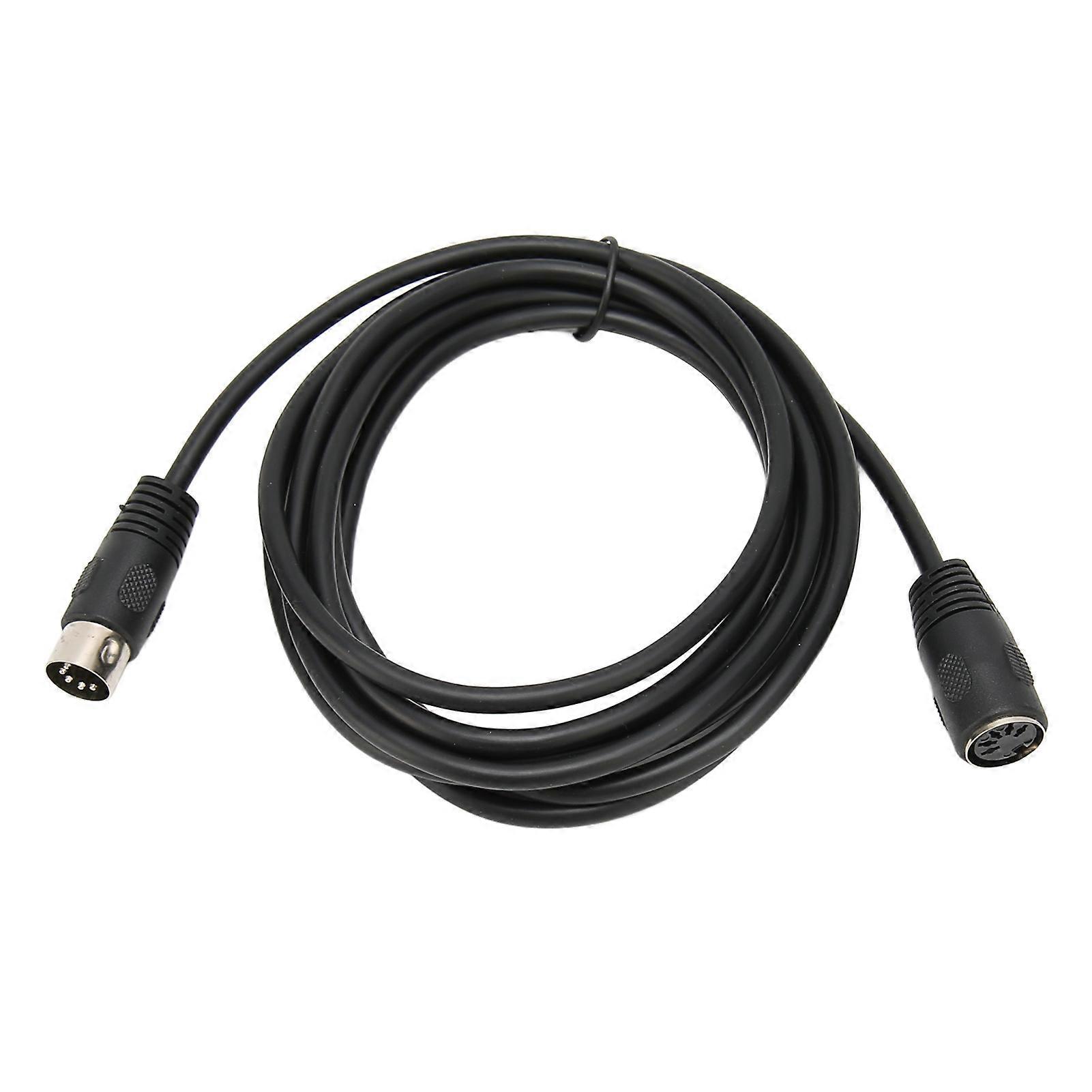5 Pin MIDI Keyboard Extension Cable Stable DIN Male to Female Adapter ...