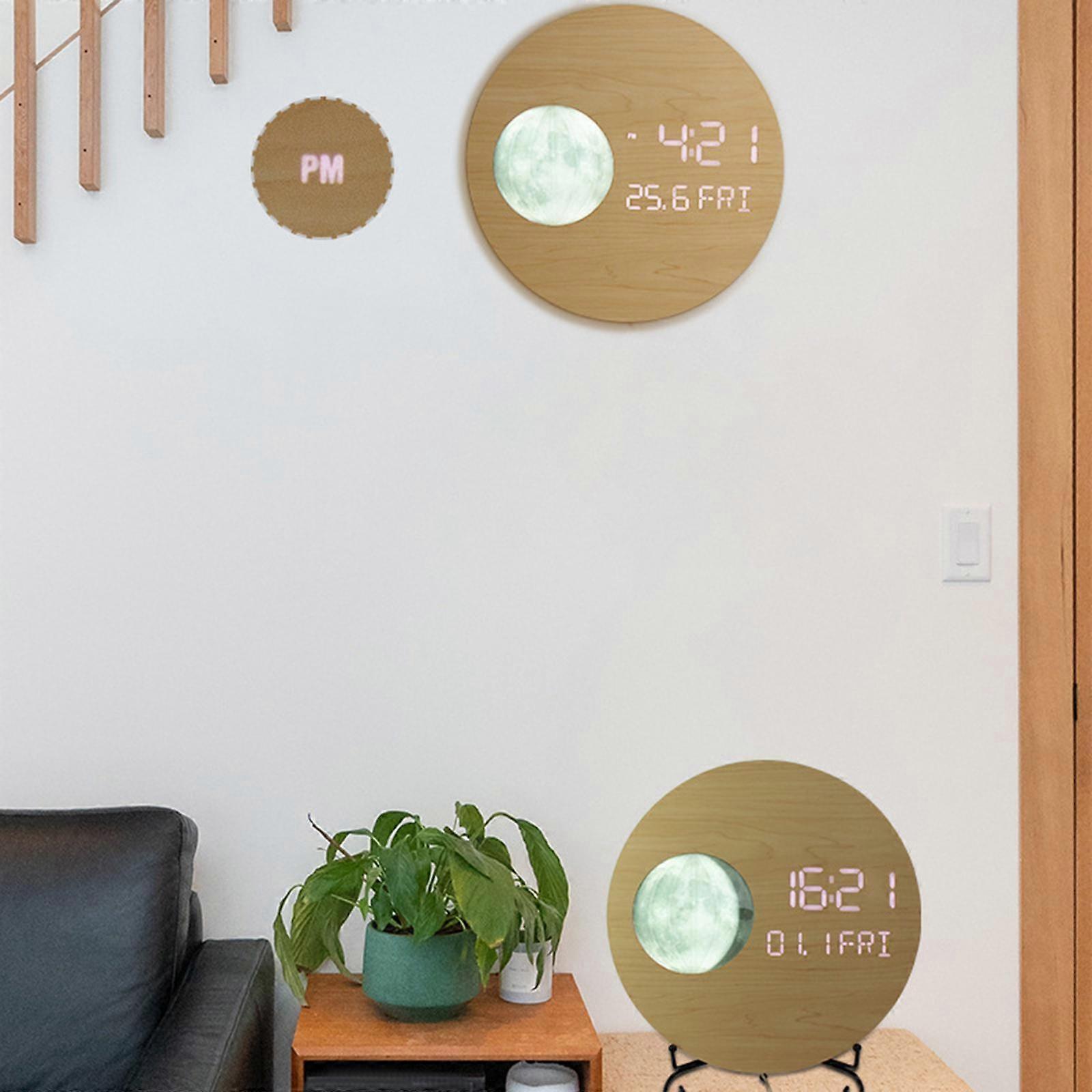 Lunar Phase Wall Clock Hotel Kitchen Home Calendar Dining Room Hanging ...