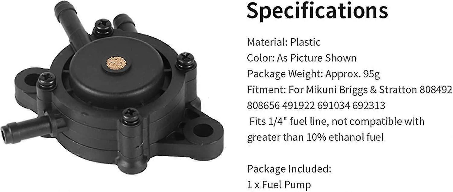 Fuel Pump For Mikuni Briggs & Stratton 808492 808656 491922 691034 ...