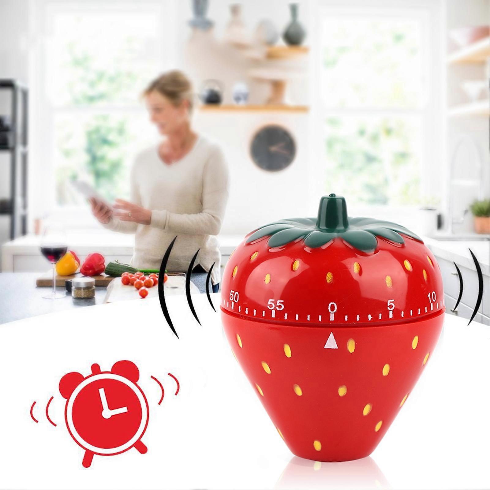 Kitchen Timer Strawberry Shape 60 Minutes Mechanical Wind up Timer No ...
