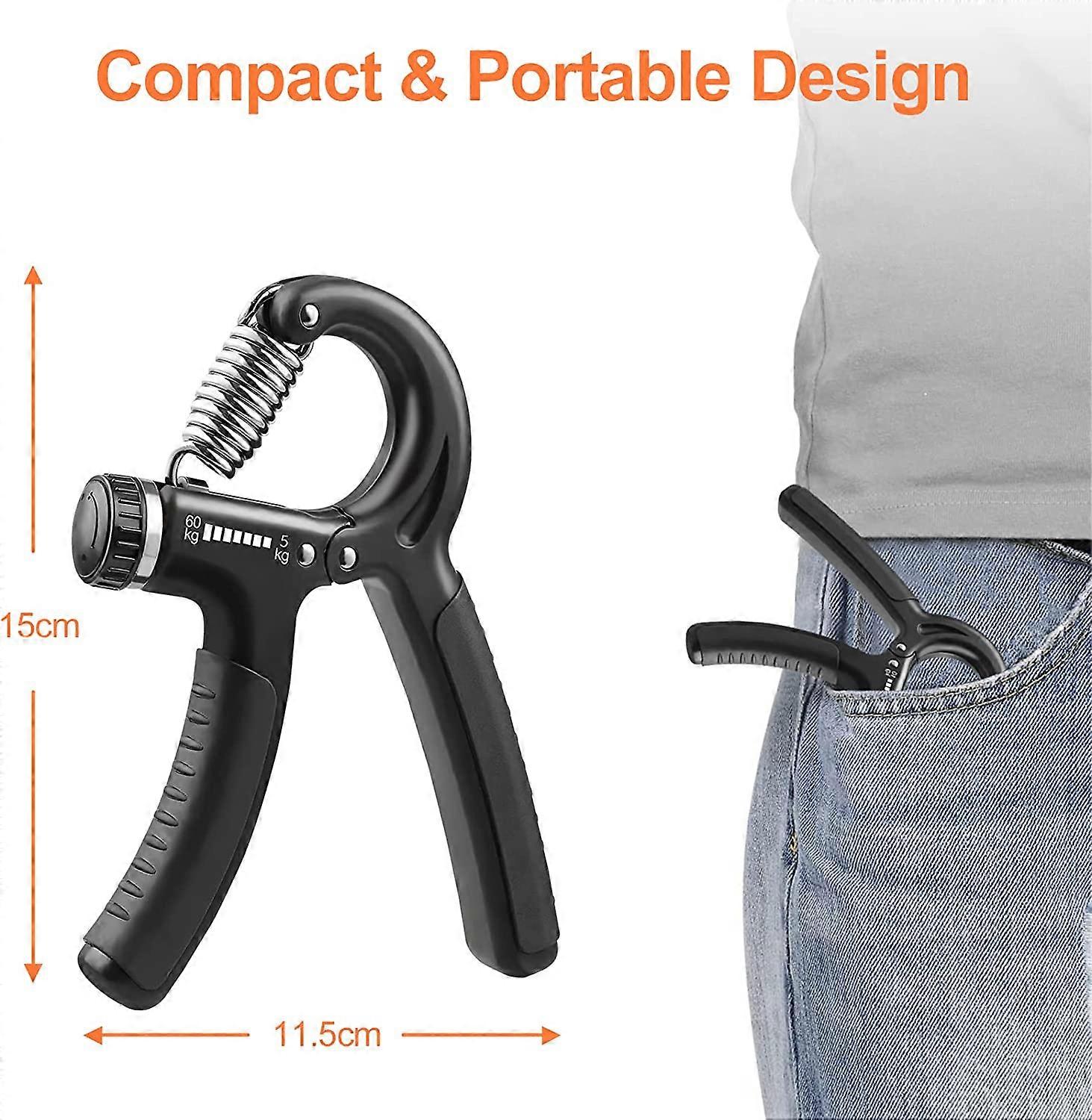 Hand Grip, 5-60kg Adjustable Grip Forearm Hand Wrist Strengthener ...