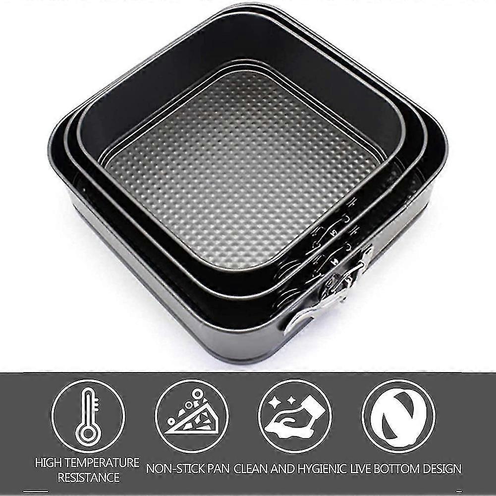 Square Springform Dessert Nonstick Leakproof Cake Bakeware Cheesecake ...