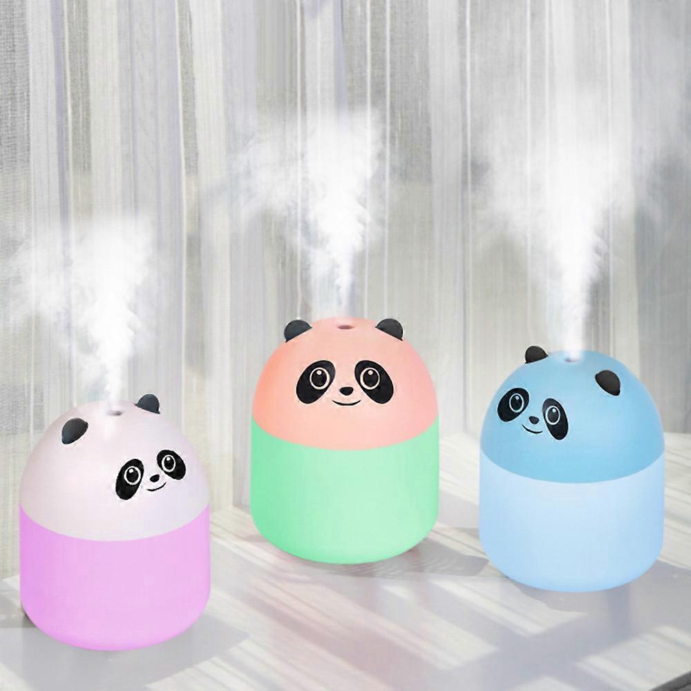 USB Colorful Light Air Humidifier Mini Cute Panda Aromatherapy Diffuser ...
