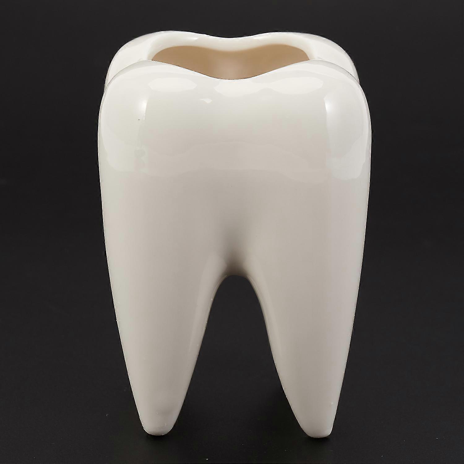 Tooth Shape White Ceramic Flower Pot Modern Design Planter Teeth Model ...
