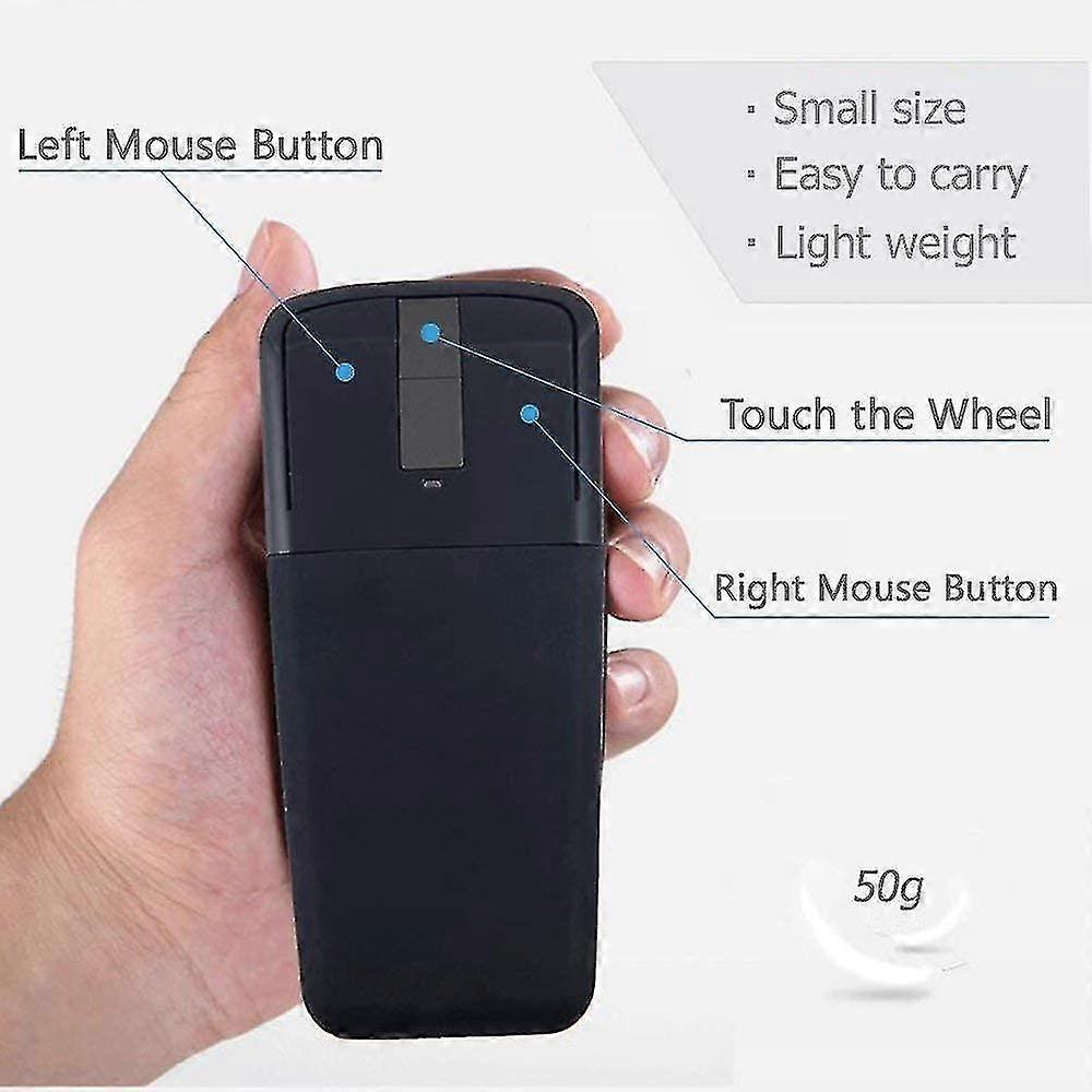 New Folding Mouse 2.4ghz Arc Touch Wireless Optical Touch Mouse With Usb Receiver For Laptop ...