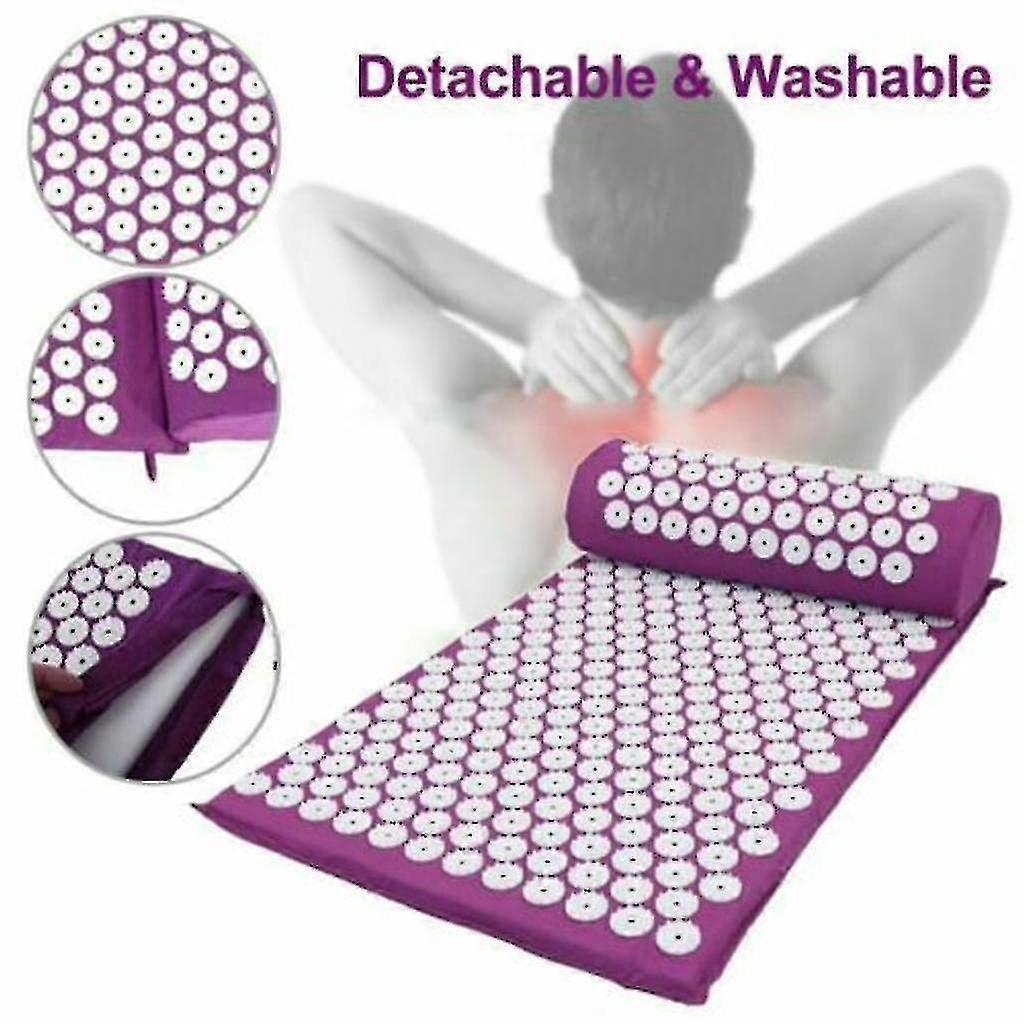 Acupressure Set Nail Mat Acupressure Mat Massage Mat Pillow Acupuncture Blue | Fruugo UK