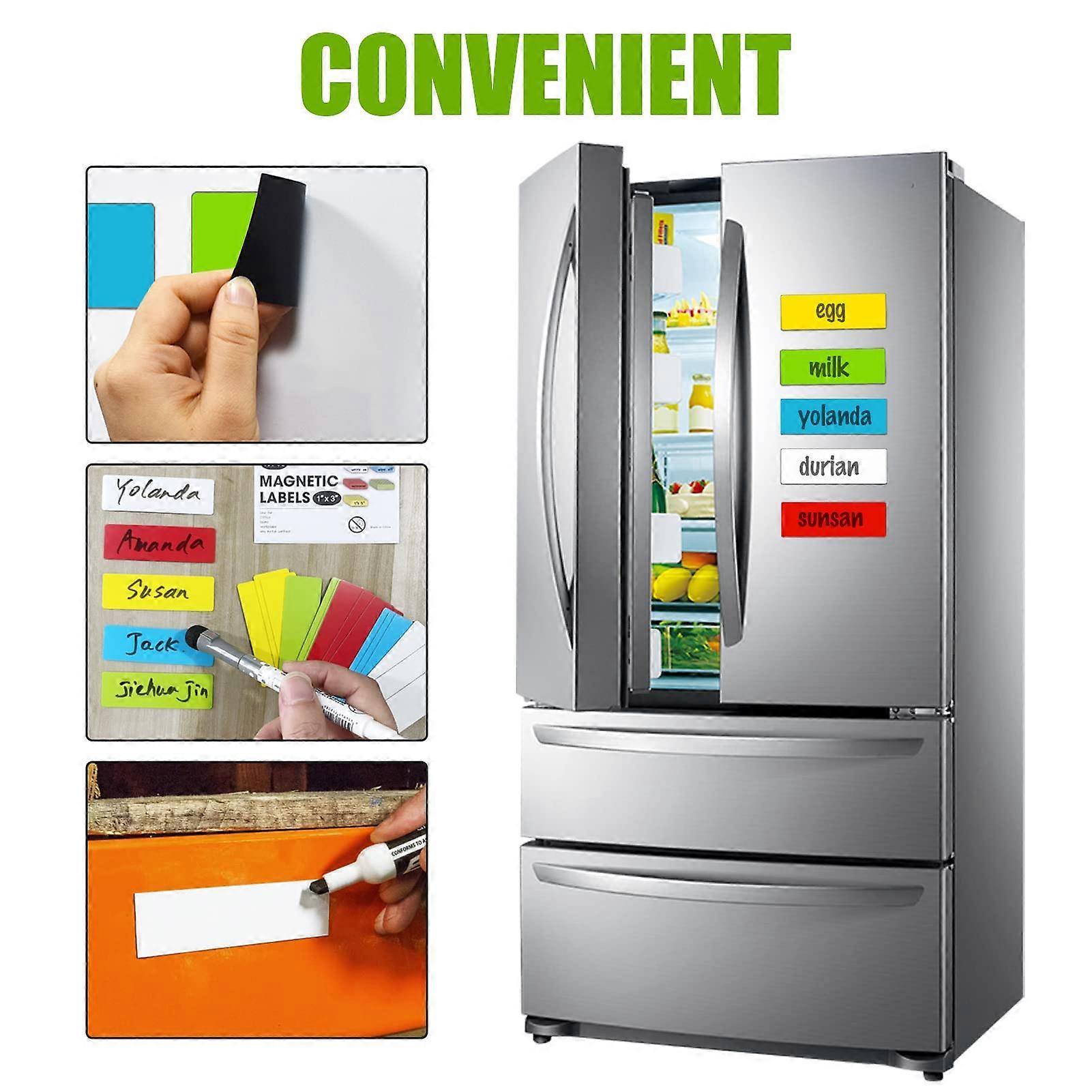 54/72Pcs Magnetic Dry Erase Labels Waterproof Reusable Writable Strips ...