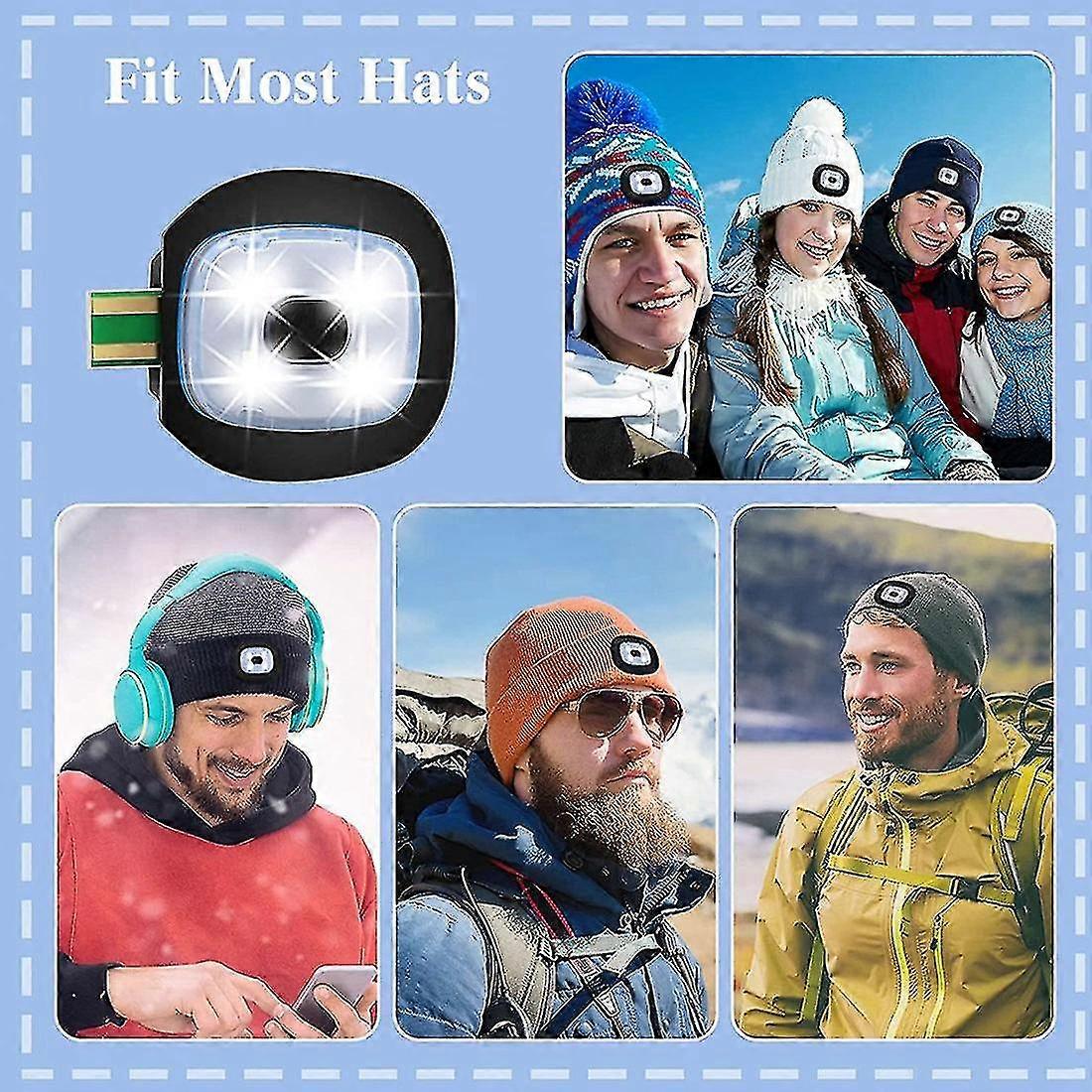 Rechargeable Light For Led Knit Beanie Hat, 4 Pieces, Strong Medium And ...