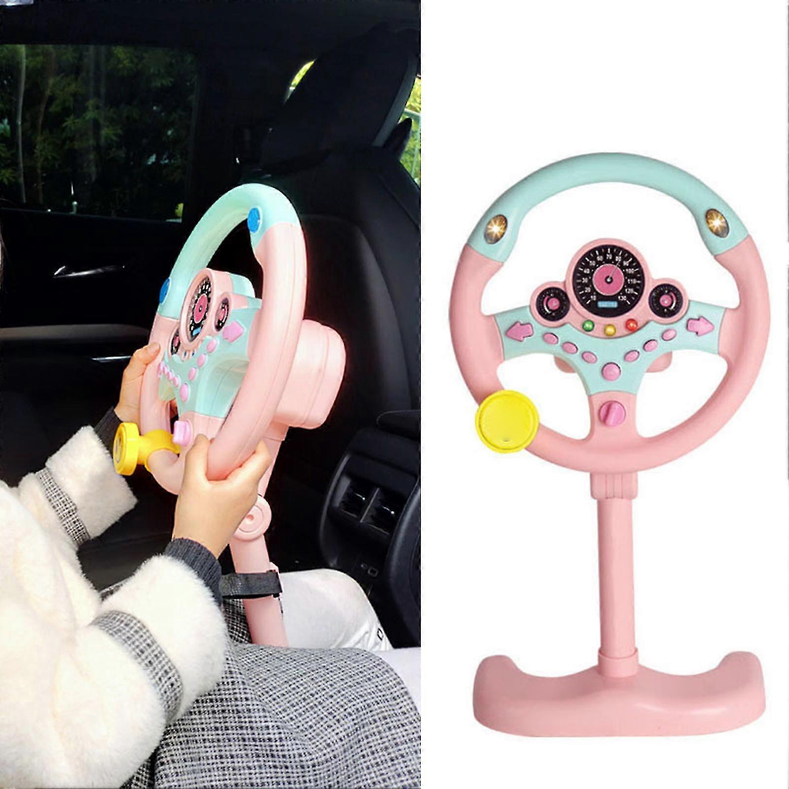 Passenger Seat Steering Wheel Toy with Music Light Kids Car Driving ...