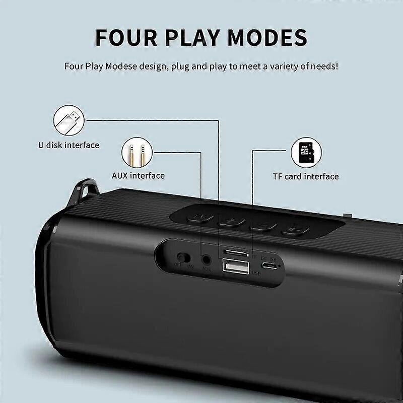 Popular Rockmia RGB LED Lights Speaker EBS-045 BT 5.0 Portable Wireless Bluetooth Music Player ...