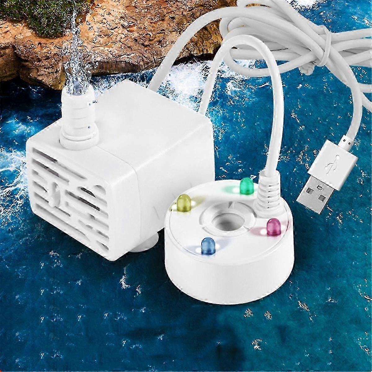 USB 5V Water Pump Mist Maker LED Lights Mini Mister Fog Machine, Indoor ...