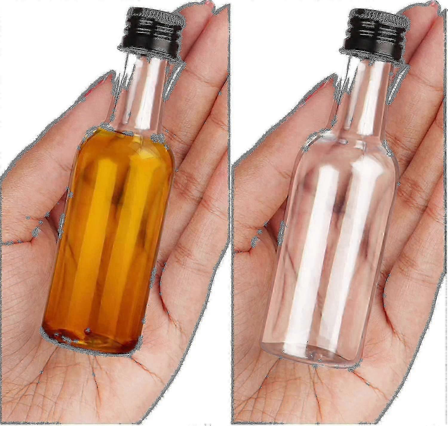 Mini Liquor Bottles (24 Pack) - Reusable Plastic 50ml Empty Spirit ...