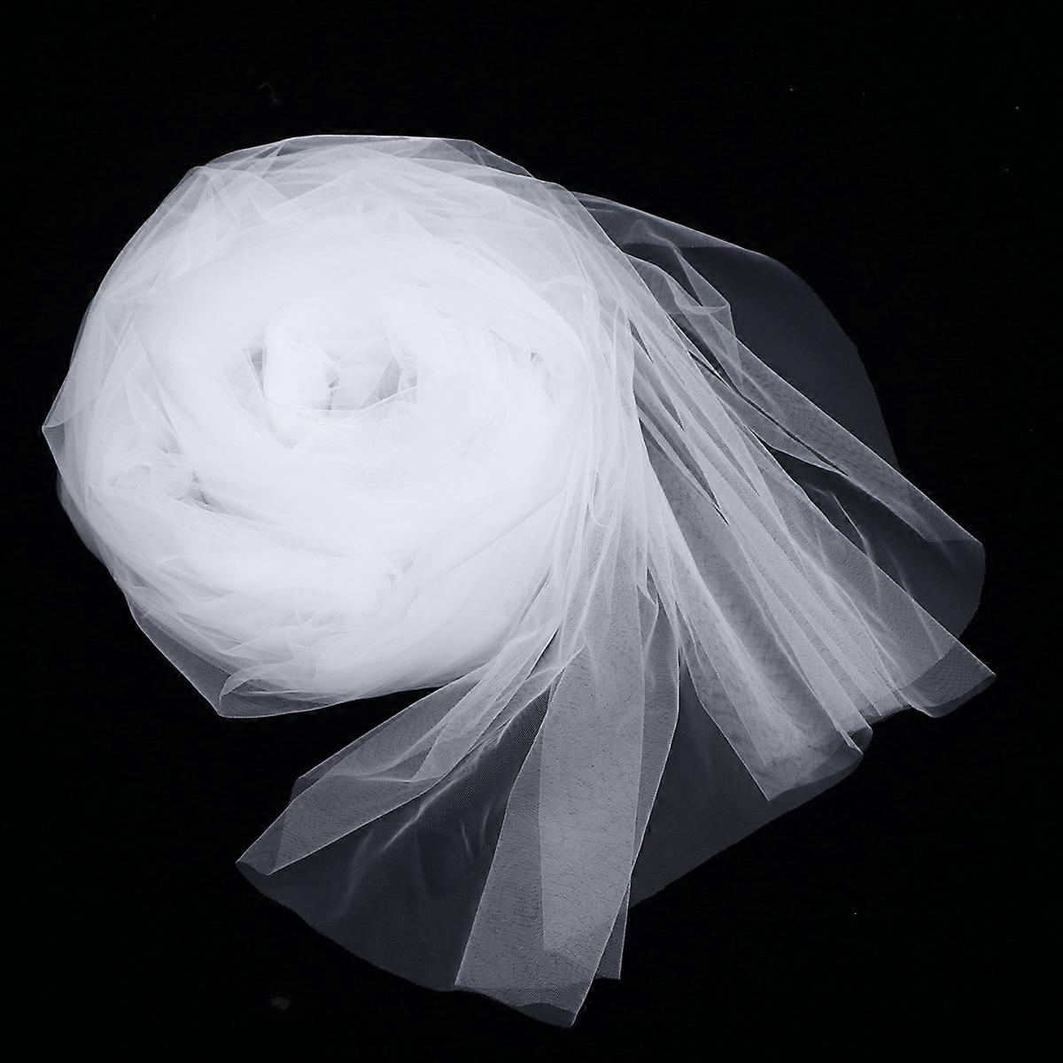 Simple Long Elegant Single Layer Wedding Veil Bridal Veils with Comb ...