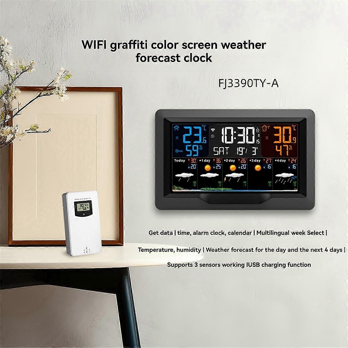 Tuya WIFI Smart Weather Station Temperature Humidity Meter Weather ...