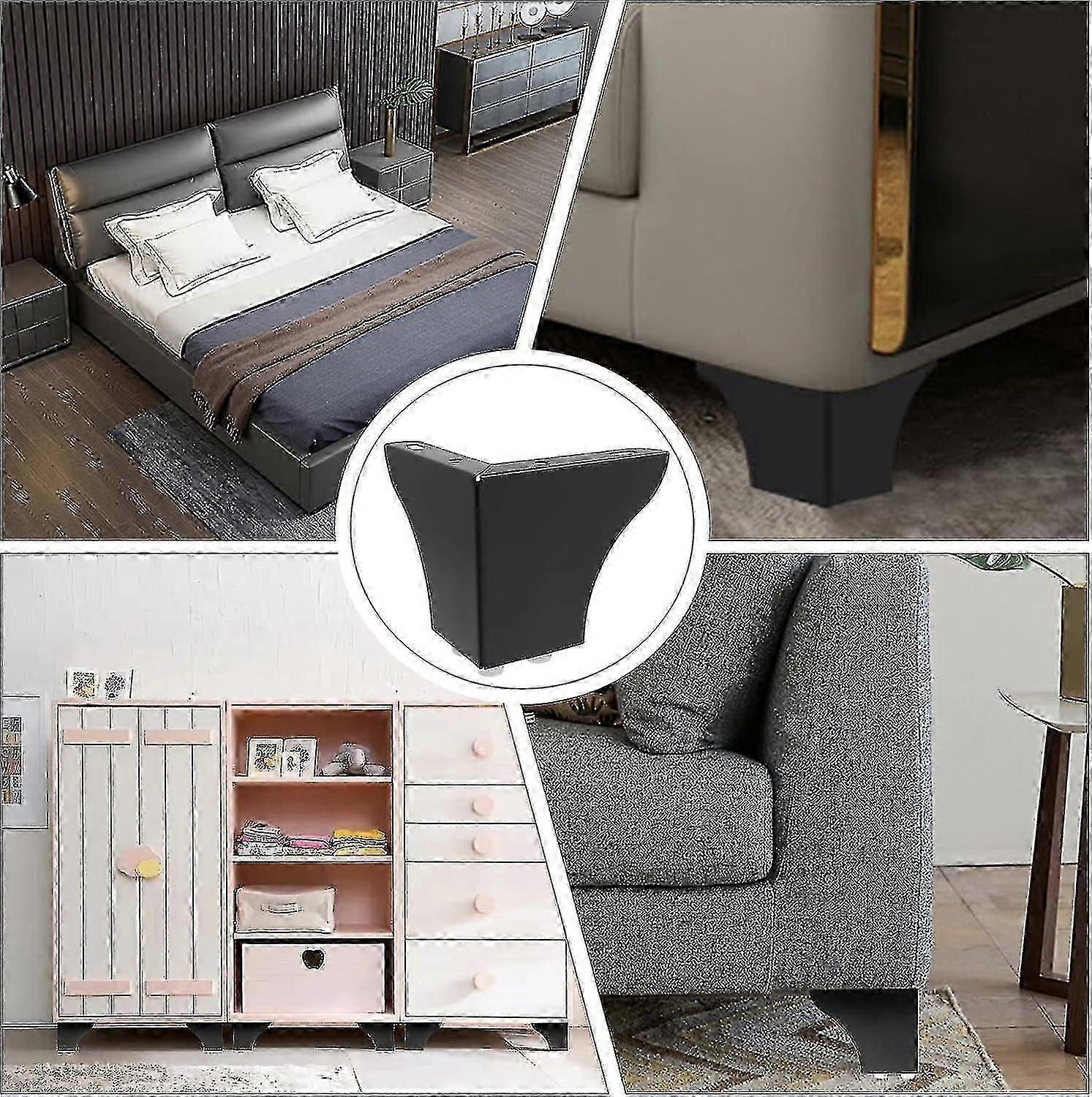 4 Pcs Metal Furniture Legs,10cm Height Sofa Legs,Modern Triangle ...