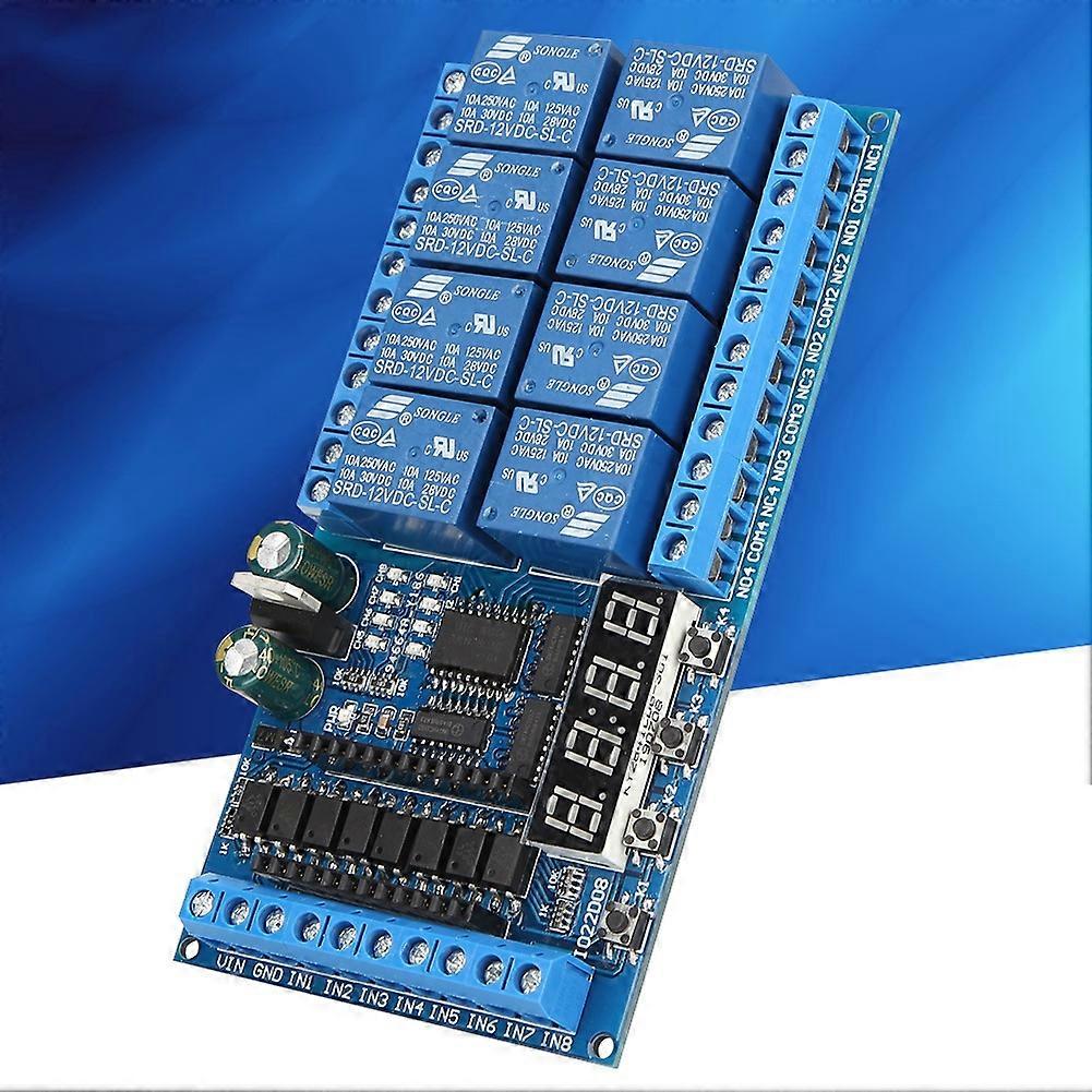 DC 12V 8 Channel Pro Mini PLC Relay Shield Module Delay Timer Switch ...