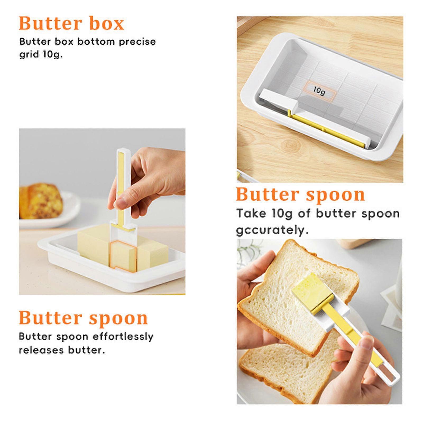 Butter Dividing Storage Box with Lid Kitchen Butter Keeper Cheese ...