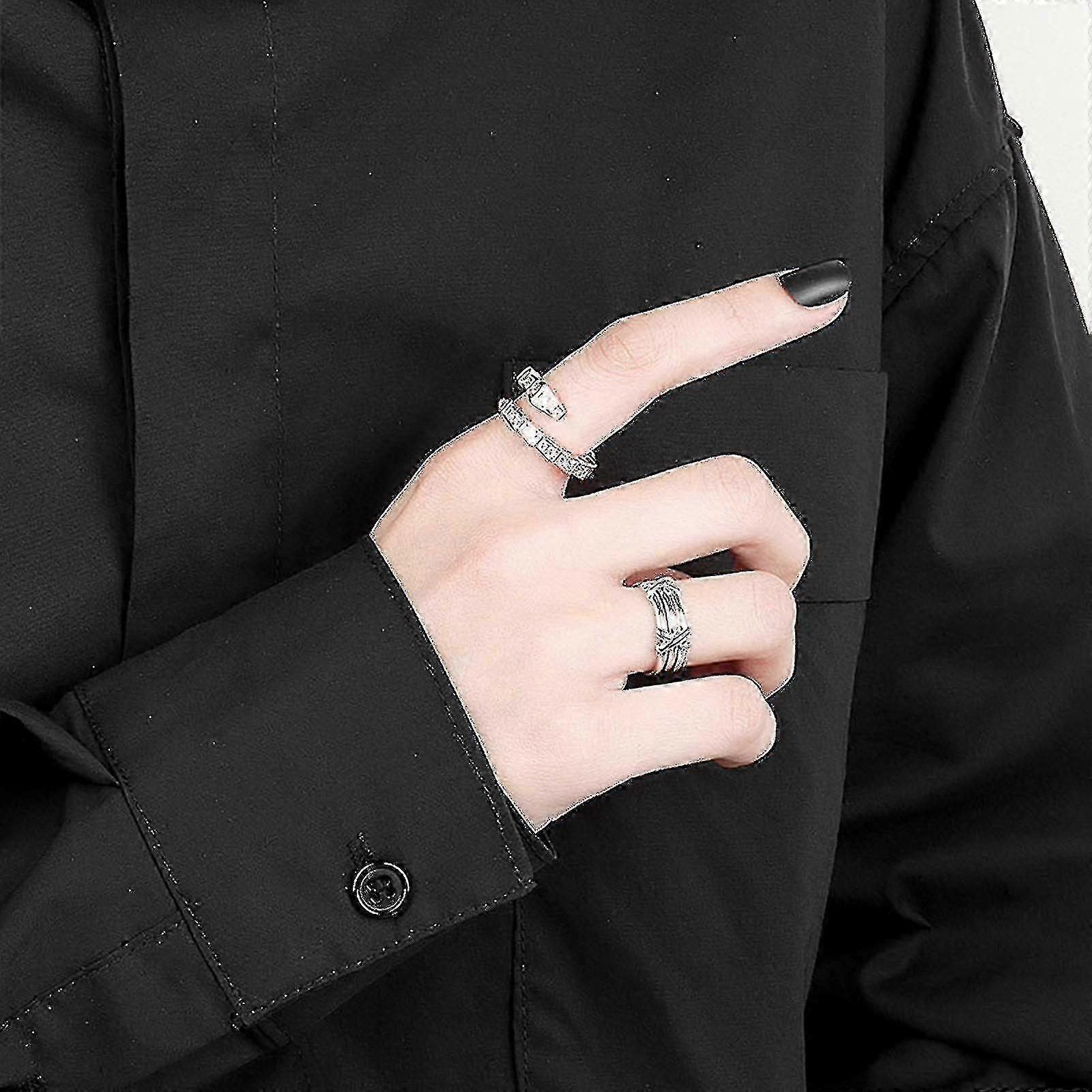 Vintage Open Rings Fashion Adjustable Finger Rings Crystal Snake Shape ...