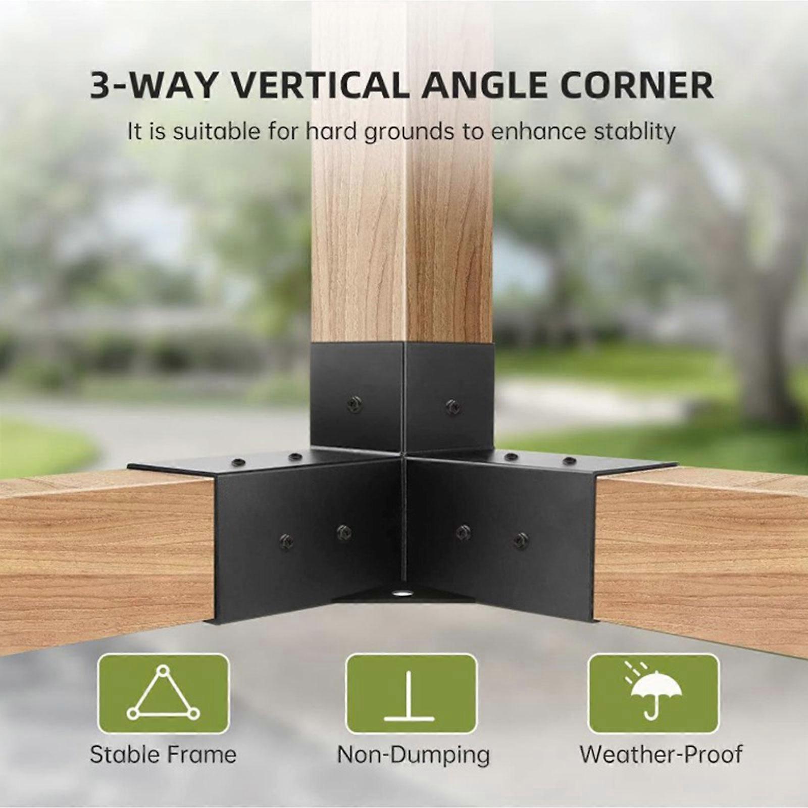 Pergola Kit Log Cabin Park Screw Hardware 3 Way Right Angle Corner ...
