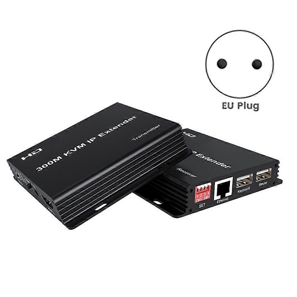-Compatible KVM Extender over Rj45 Cat6 Cable 300M USB KVM Ethernet ...