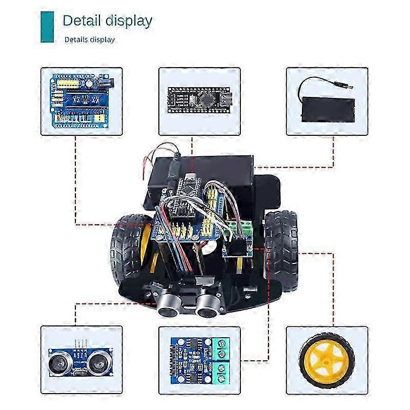 Car Smart Robot Programming Kit DIY Electronic Kit Smart Car Robot Kit ...