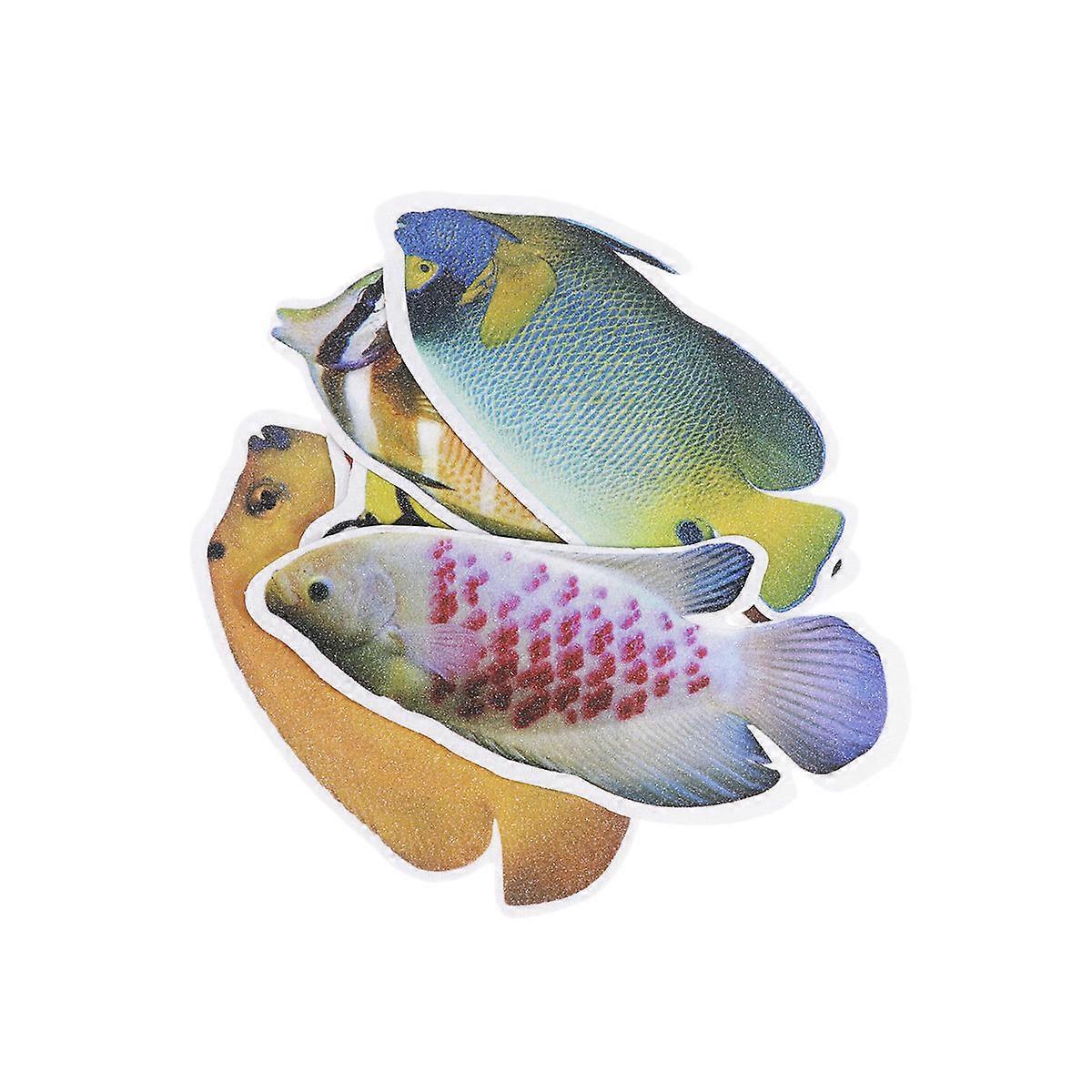 6Pcs Assorted Color Non-Slip Fish Shape Stickers for Bathroom Wet Floor ...