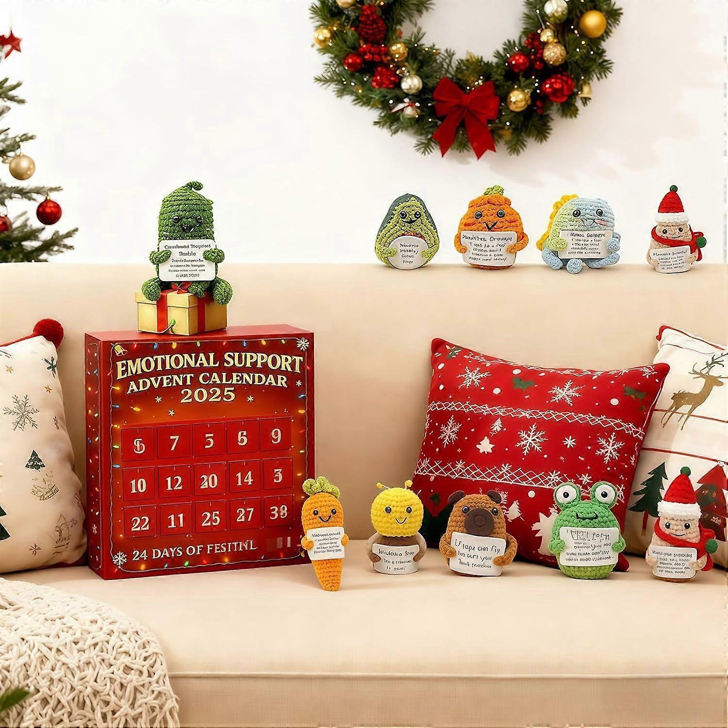 Emotional Support Advent Calendar 2025 24-Day Christmas Countdown with ...