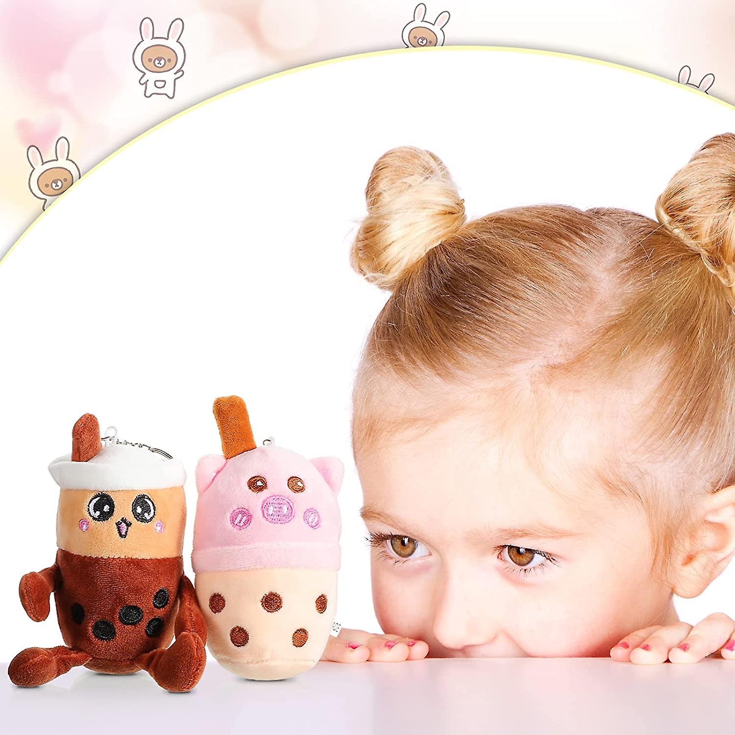 8 Pieces 5 Inch Boba Plush Toy Bubble Tea Plush Pillows Teacup Shaped ...