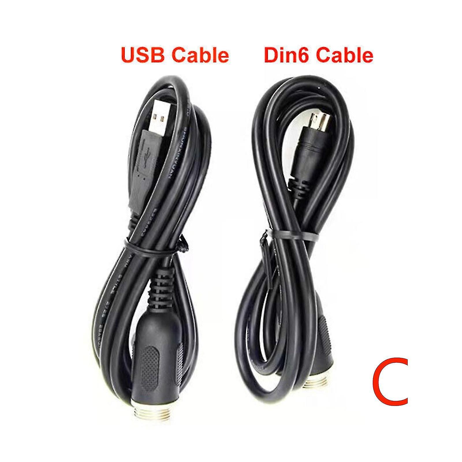 1pcs Din6-usb Cable Adaptation For Thrustmaster Th8a Connection Fit ...