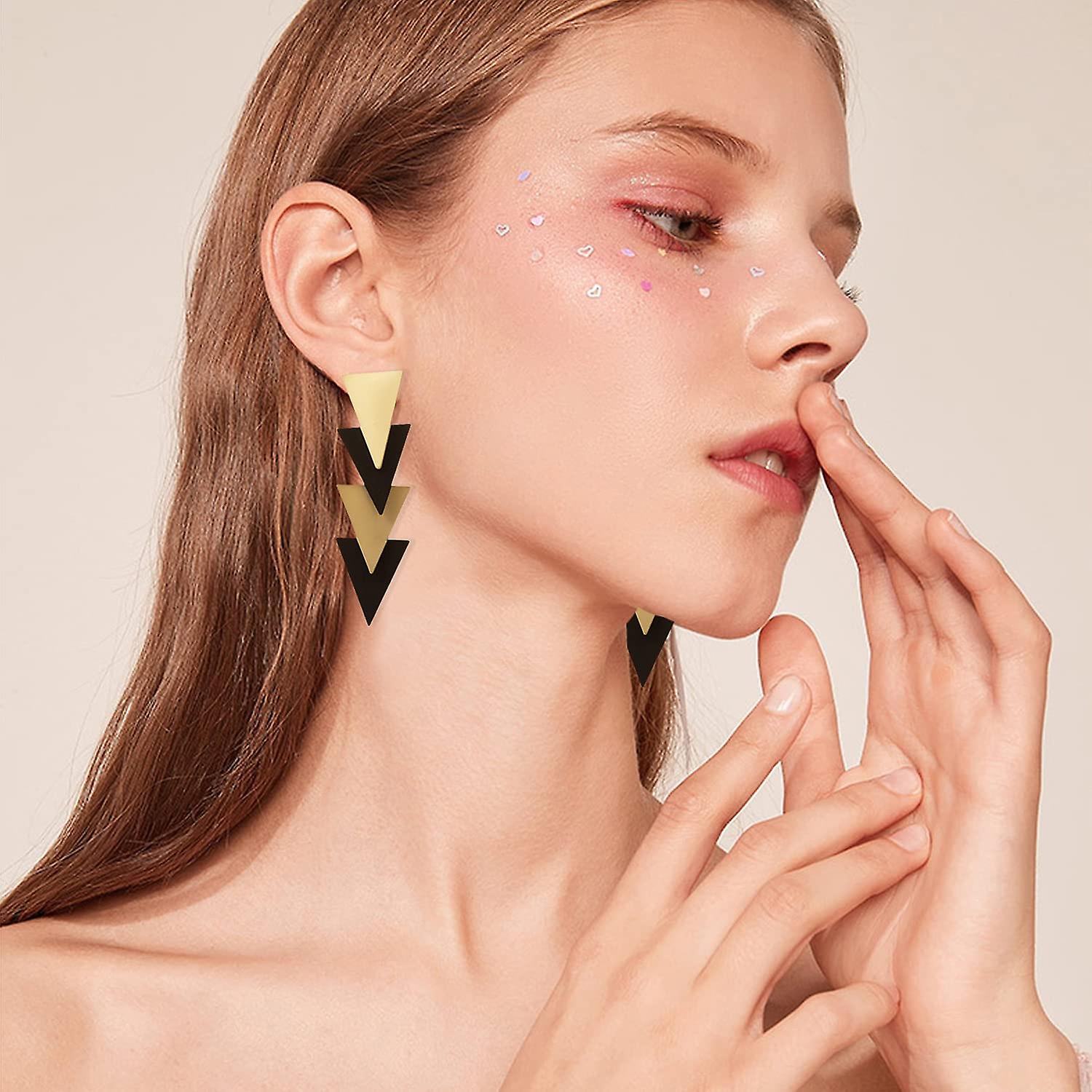 Heytea Fashion Lightweight Geometric Triangle Earring Simple Elegant ...