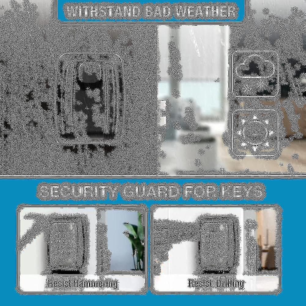 Waterproof Key Safe Box Wall-mounted Key Box Outdoor Key Box Safe Key ...