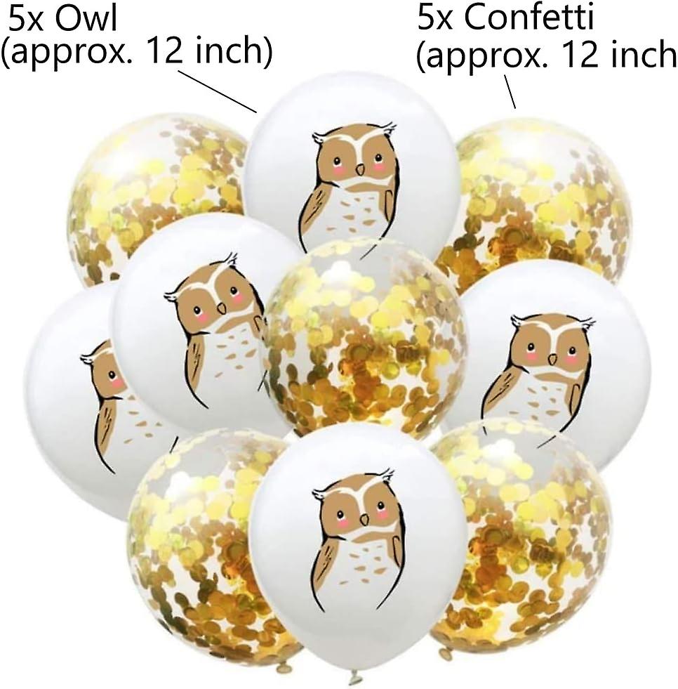 Owl Balloons Confetti Set - Owl Party Decorations, Owl Birthday ...