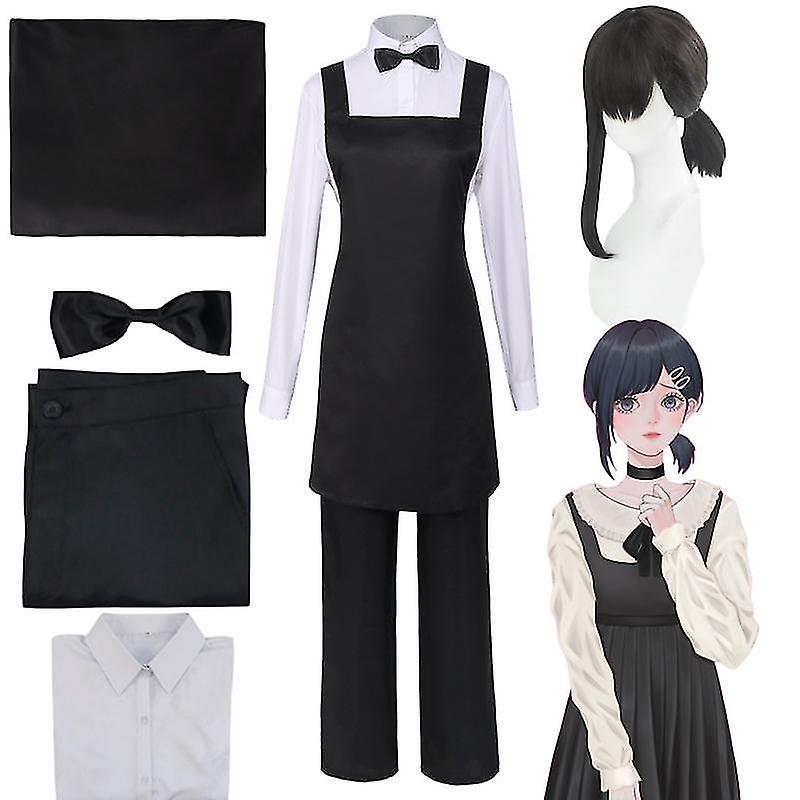 Anime Chainsaw Man Higashiyama Kobeni Neutral Cosplay Black Wig Waiter ...
