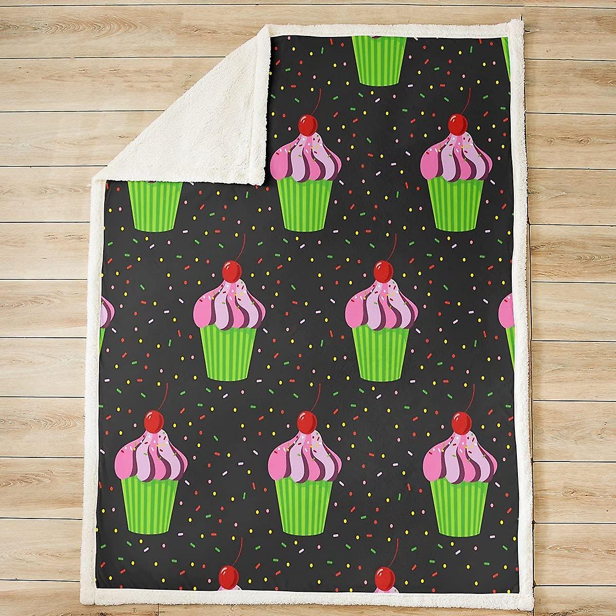 Glass Fleece Kasta Filt Tecknad Glass Godis Sherpa Filt för barn Pojkar ...