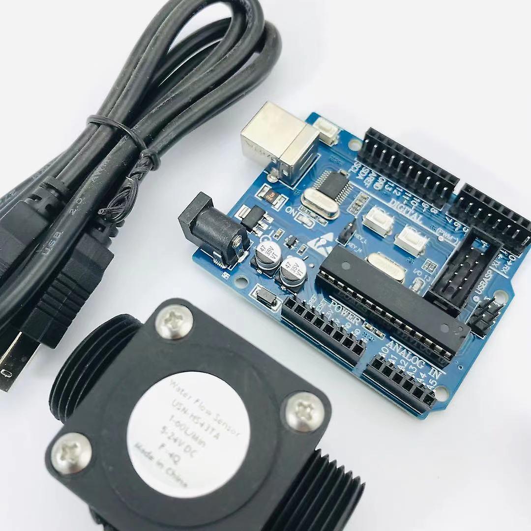 Arduino and water flow sensor usn-hs43ta g3/4" totalizer flow ...