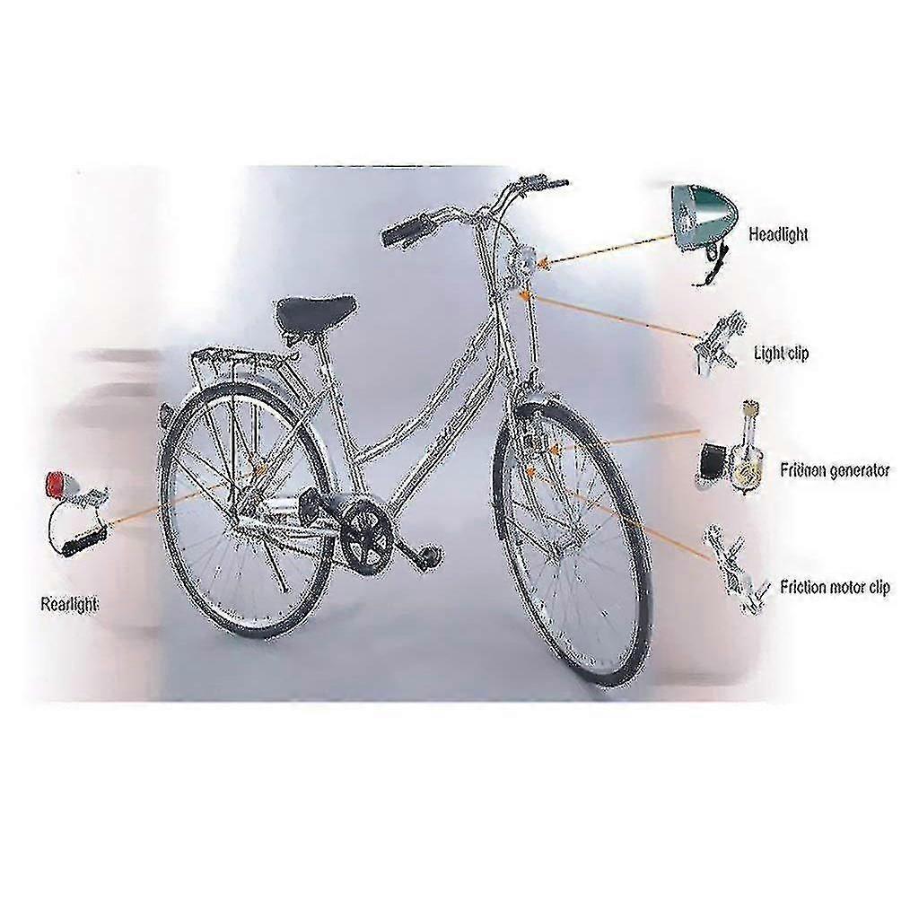2024 Vintage Bicycle Motorized Bike Friction 12v 6w Generator Headlight ...