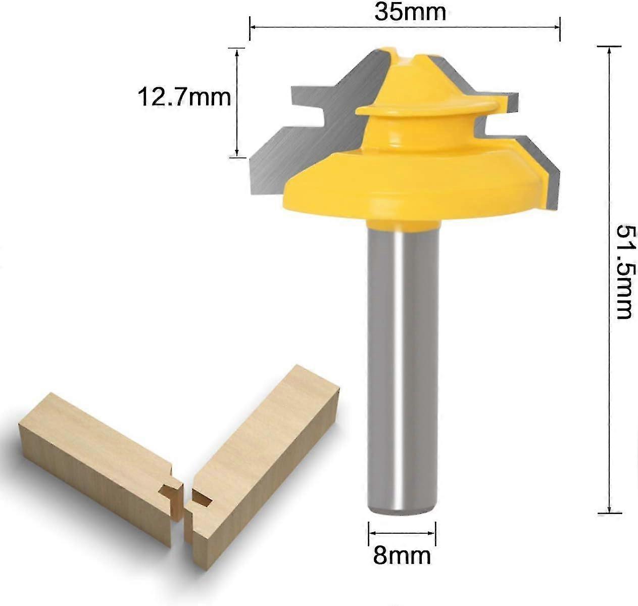 delar 8mm Limning Router Miter Limning Router Router 45 Graders Lås ...